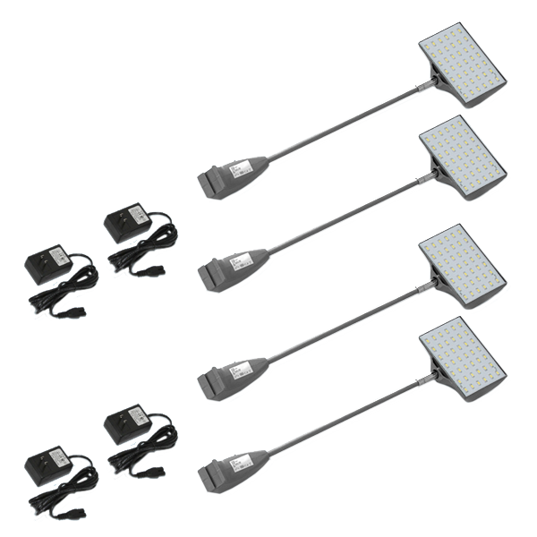 Tradeshow Display Lights - Gray LED Portable Booth Lights