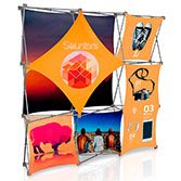 Pop Up Portable Booth 3D with Stretch Panels | Vispronet