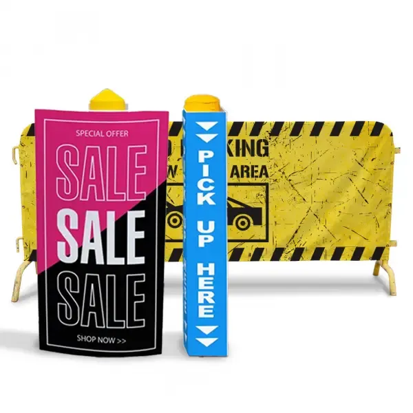 Custom Bollard & Barricade Covers | No Minimums